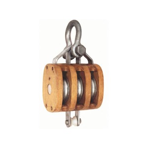 Quality JTWP-B3 Regular Wood Pulley Triple Wheel and Shackle for Durable and Versatile for sale