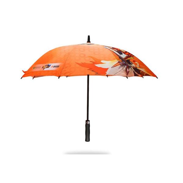 Quality Strong Windproof Golf Umbrellas Customized Logo Heat Transfer Printing for sale