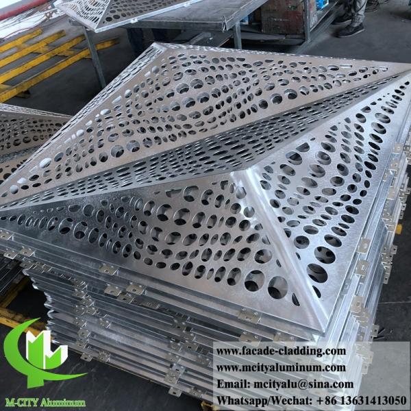 Quality 3D Shape Customized Powder Coated Aluminum Facade Panel for Hotel Wall Cladding for sale