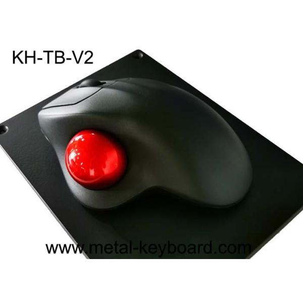 Quality Resin Trackball With Black Metal Mounted Panel , Industrial Computer Mouse for sale
