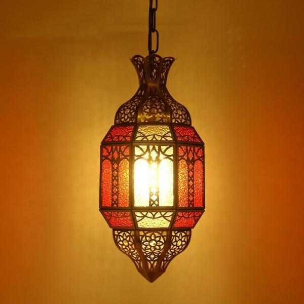 Quality 80 Ra Color Rendering Index Copper Glass Chandelier for Hotel Living Room in Modern Arab Muslim Style for sale