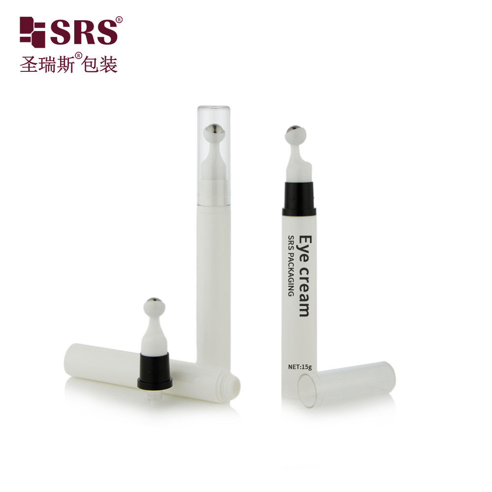 Quality A0031 5ml 10ml 12ml 15ml AS PP Airless Empty Pump Pressing Roller Ball Bottle for sale