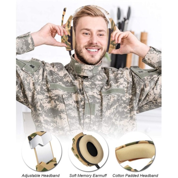 Quality USB PC Stereo Wired DC5V G2600 Camouflage Gaming Headset for sale
