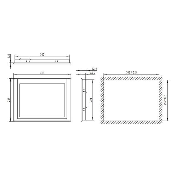 Quality 7 Inches Wifi Version 220W Touch Screen MCGS N3 Series TPC7032Ni Durable for sale