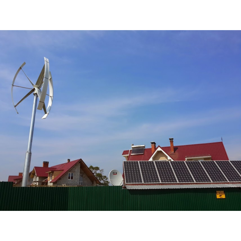 Quality Hybrid Wind Solar System 10kW Complete Kit – Vertical Axis Wind Turbine with for sale