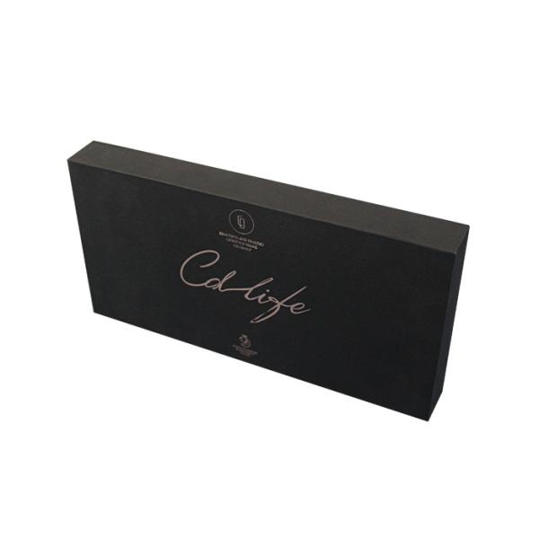 Quality OEM Cardboard Packaging Box , Rigid Set Up Gift Boxes UV Coating Black for sale