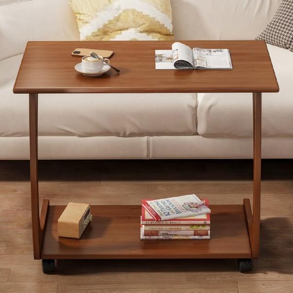 Quality Coffee Table, Small side for Sofa Couch and Bed, Rolling Study Desk, 2 Layer for sale