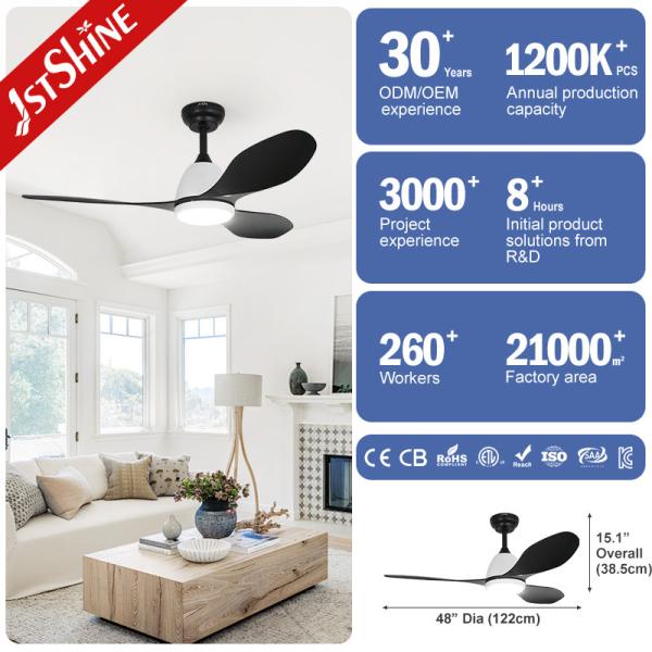Quality DC Motor Ceiling Fan Light Modern Smart Remote Control Energy Saving for sale