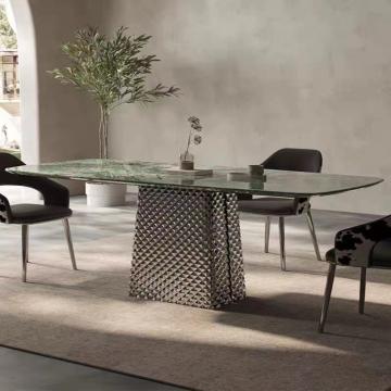 Quality Voguish Ceramic Marble Top Dining Table 10 Seat Width Elegant for sale
