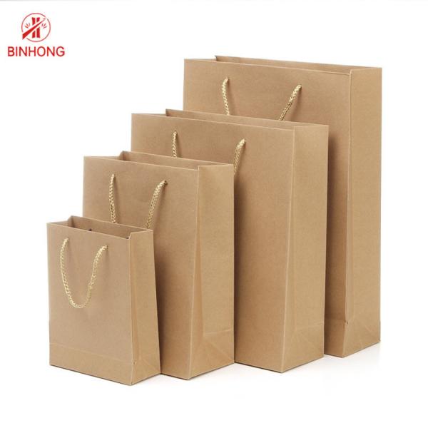 Quality Eco Friendly 110gsm 16x6x12'' Recycled Kraft Bags for sale