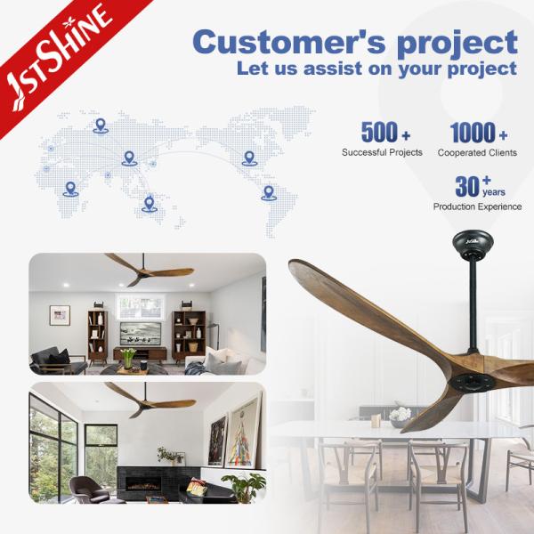 Quality 220v Solid Wood Ceiling Fan Low Power Consumption Power Efficient for sale