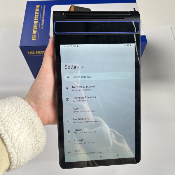 Quality 8 Inch Online Payment Machine Touch Screen Online POS Machine Customized Email for sale