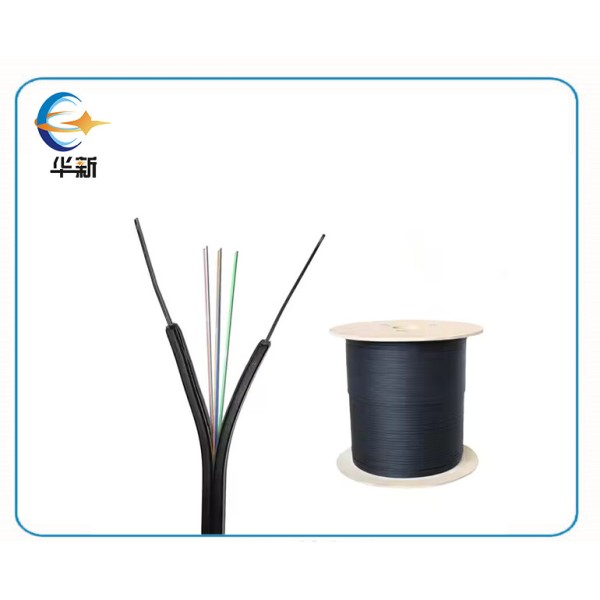 Quality 1 Core Single Mode G652D G657A1 G657A2 G657B3 Outdoor FTTH Drop Optical Fiber Cable With Triple Steel Wire LSZH PE PVC for sale