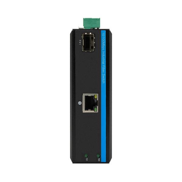 Quality DC48V DIN PoE Media Converter 100M SFP Fiber Fast Ethernet Unmanaged IEEE802.3Af for sale