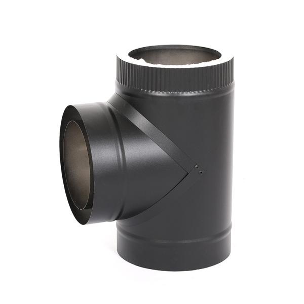 Quality Straight Black Chimney Pipe Stainless 304 Material Internal External Installatio for sale
