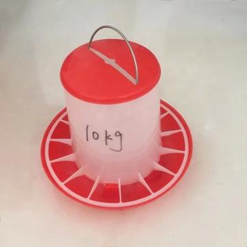 Quality 10kg Chicken Feeder Automatic Chicken Feeding System Yellow Red for sale