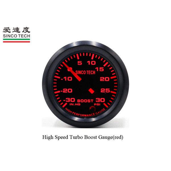 Quality Auto Meter Turbo Boost Gauge 7 Color Turbo Sensor Kit Alumimum Material for sale
