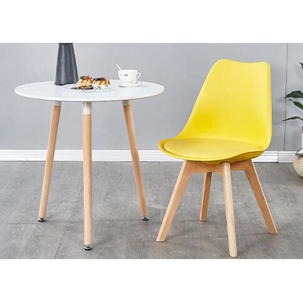 Quality Beech PU Leather Upholstered Dining Chair 260kg Load Weight for sale
