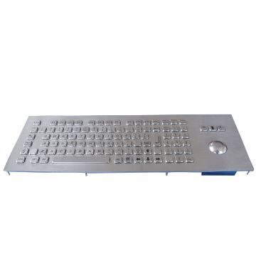 Quality 100 Key Stainless Steel Keyboard With Optical Mechanical Trackball Waterproof for sale
