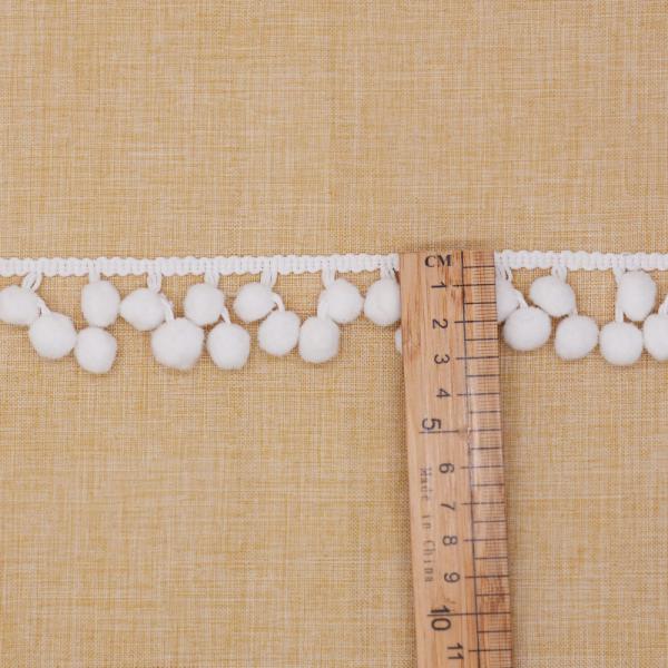 Quality Hometextile 30mm Polyester Pom Pom Ball Fringe for sale