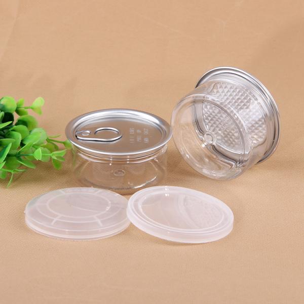 Quality PET Plastic Food Packaging 67mm 100ml Clear Plastic Cylinder for sale