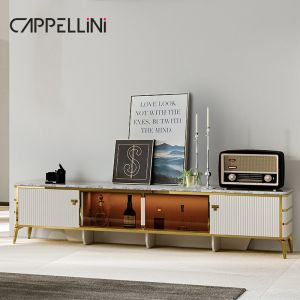 Quality Nordic Modern White Wooden Tv Cabinet Storage Living Room Furniture Luxury Wood for sale