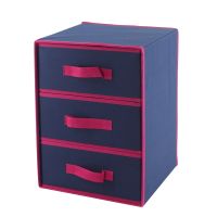Quality 3 Layer Folding Storage Drawers Built In Fabric Plate for sale