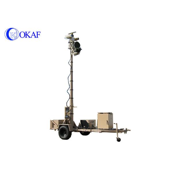 Quality Okaf Vehicle Mounted Mast Mobile Surveillance Trailers Electromagnetic Brake for sale