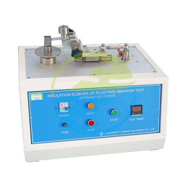 Quality IEC 60884 Plug Insulation Sleeve Abrasion Tester 30 Cycles/Min 9mm Stroke for sale
