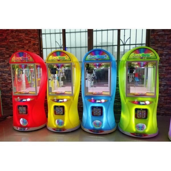Quality Super box 2 toy claw machine catch dolls claw machine plush toy claw crane for sale