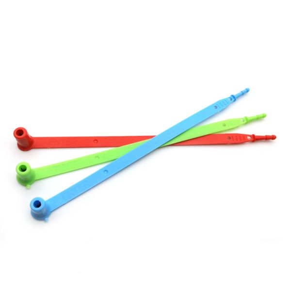 Quality 198mm Disposable Customs Truck Plastic Security Seal Tag with Number and Tamper for sale