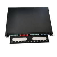 Quality Rack Mount Fiber Optic Patch Panel 1U Ventilated 19 Inch ODF 24 Core for sale