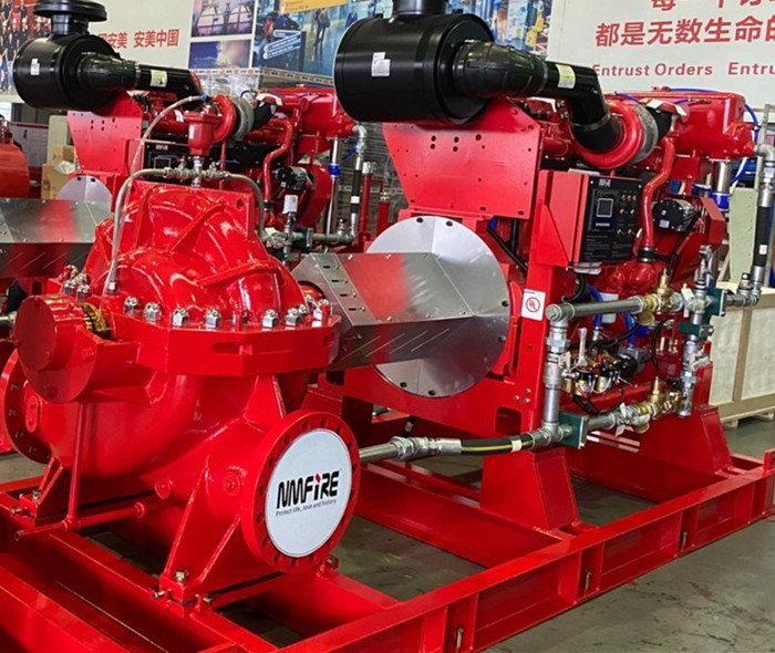Single Stage Horizontal Centrifugal End Suction Fire Pump Set With Diesel Engine