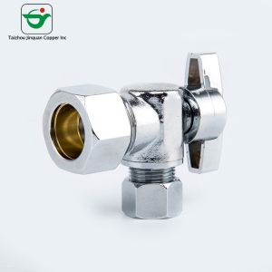 Quality POM Stem CUPC NSF 5/8''X5/8'' Compression Angle Stop Valve for sale