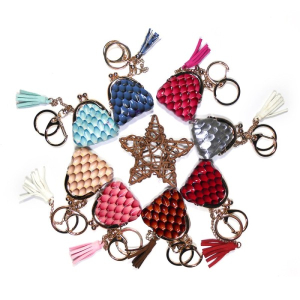 Quality Smooth Surface Mini Coin Purse Keyring for sale