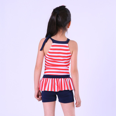 Quality 2019 Popular Stripe Split Skirt Swimming Suit for sale