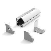 Quality 90 Degrees Corner Aluminium Led Profile 6063 With PC Diffuser for sale