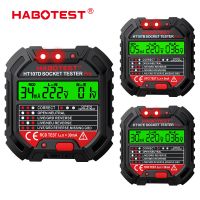 Quality HT107 Socket Tester Pro Voltage Test RCD 5/30mA Socket Detector Ground Zero Line Plug Polarity Phase Check for sale