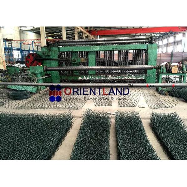 Quality Dark Green Pvc Coated Hexagonal 2.7mm Mesh Gabion Baskets for sale