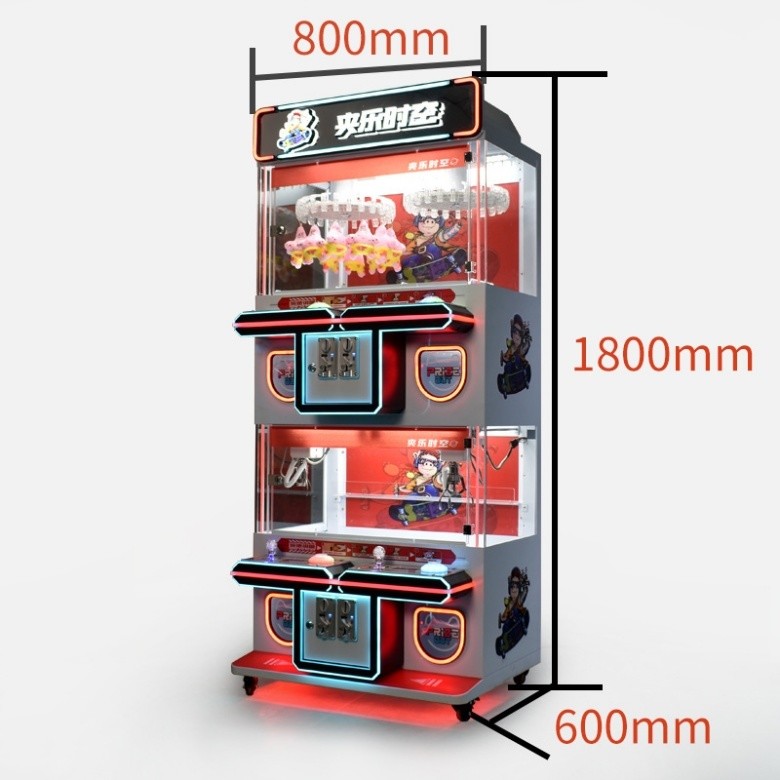 Quality Luxury 4 Players Coin Operated Toy Claw Crane Grabber Machine with Bill Acceptor for sale