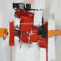 Quality Abstract Square Canvas Paintings Modern Hand Painted Wall Art for home for sale