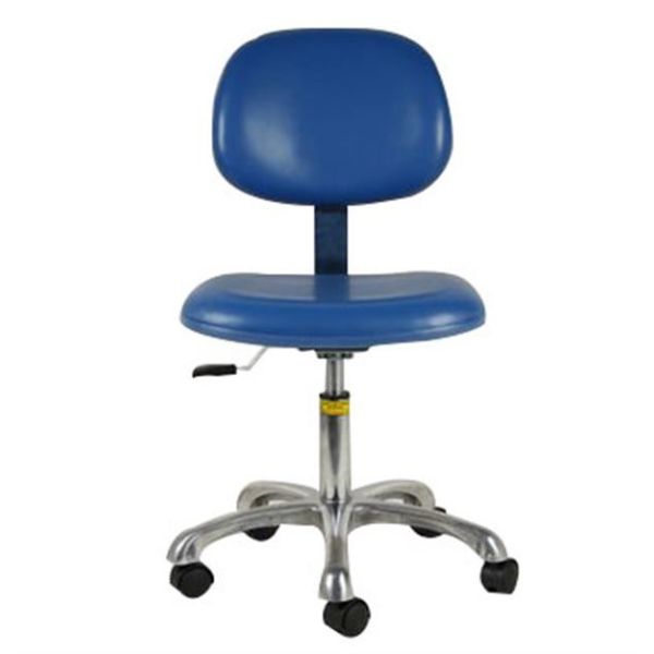Quality Industrial Comfortable ESD Safe Chairs PU Leather Color Black Or Blue Arm Rest Optional for sale