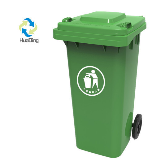 Quality Outdoor Skip Bins 120L Plastic Trash Can with Rubber Wheel L570*W482*H950 All-Season for sale