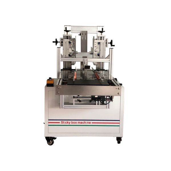Quality Daily Necessities Box Hand Push 3.2 KW Semi Automatic Sticky Box Packing Machine for sale