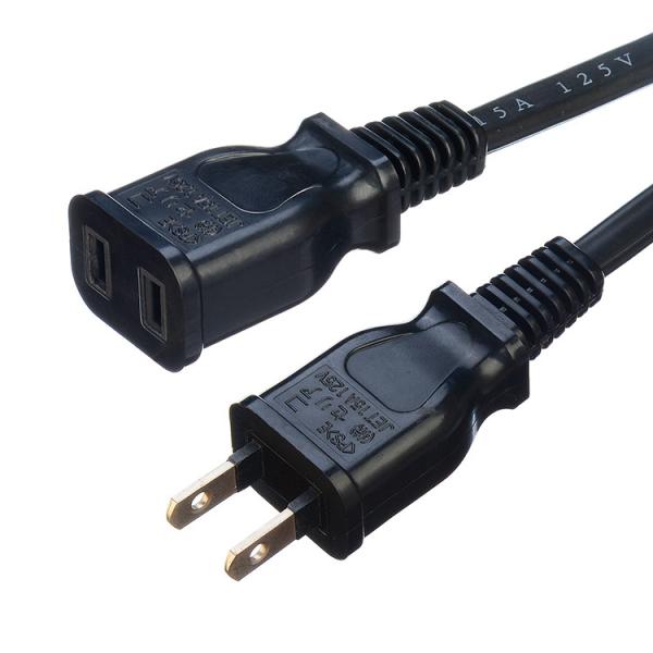 Quality Home Appliance Extension Cord PSE Certified AC Power Cord Japanese Jet Socket Female End Type Standard 2 Flat Poles Plug for sale