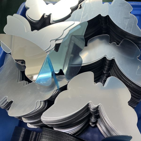 Quality Custom Laser Cut PS Two-Way Mirror Butterfly – Light Transmitting & Customizable for sale
