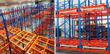 Push Back Pallet Rack High Density Warehouse Storag Rack