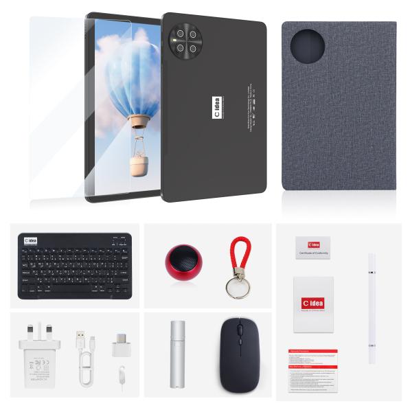 Quality C Idea 10.1 Inch Android 15 Tablet 8GB RAM 1TB ROM Model CM8800plus Black for sale