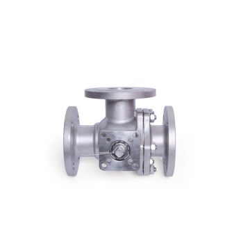 Quality GB Standard CF8M T Port Three Way Flange End Ball Valve for sale