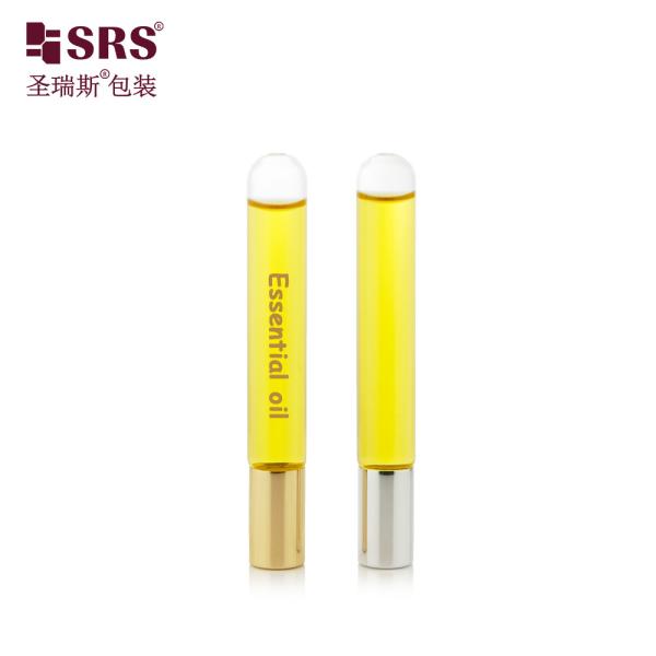 Quality BLP-10ML Round Bottom Empty Transparent Tube Glass Roll On Essential Oil Bottle for sale
